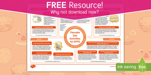 FREE! - EYFS Pancake Day Activities | Twinkl (teacher made)