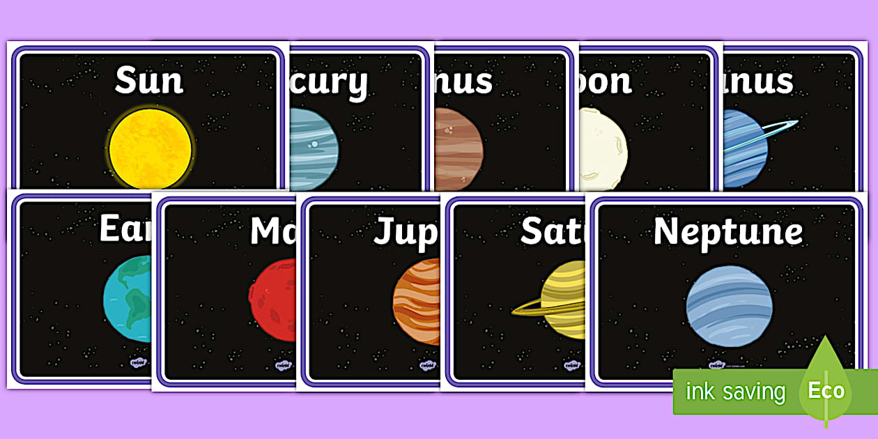 👉 Our Solar System (Planets) Group Signs - Editable