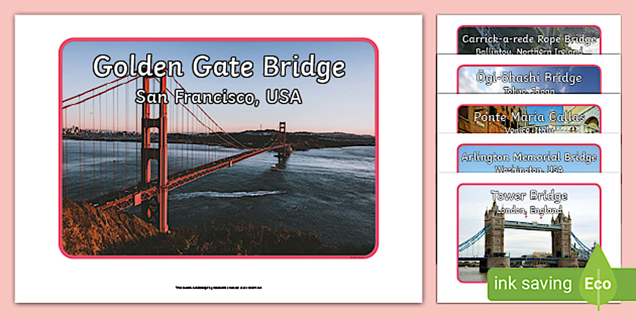 Precursive Types of Bridges Display Photos - Twinkl