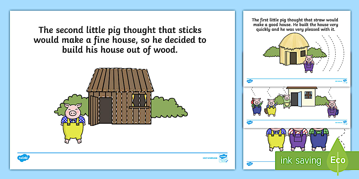 Three Little Pigs Fine Motor Skills Story (Teacher-Made)