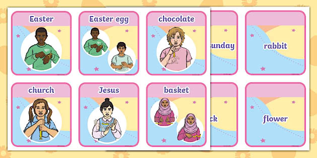 BSL Easter Matching Game | BSL Resources | Twinkl - Twinkl