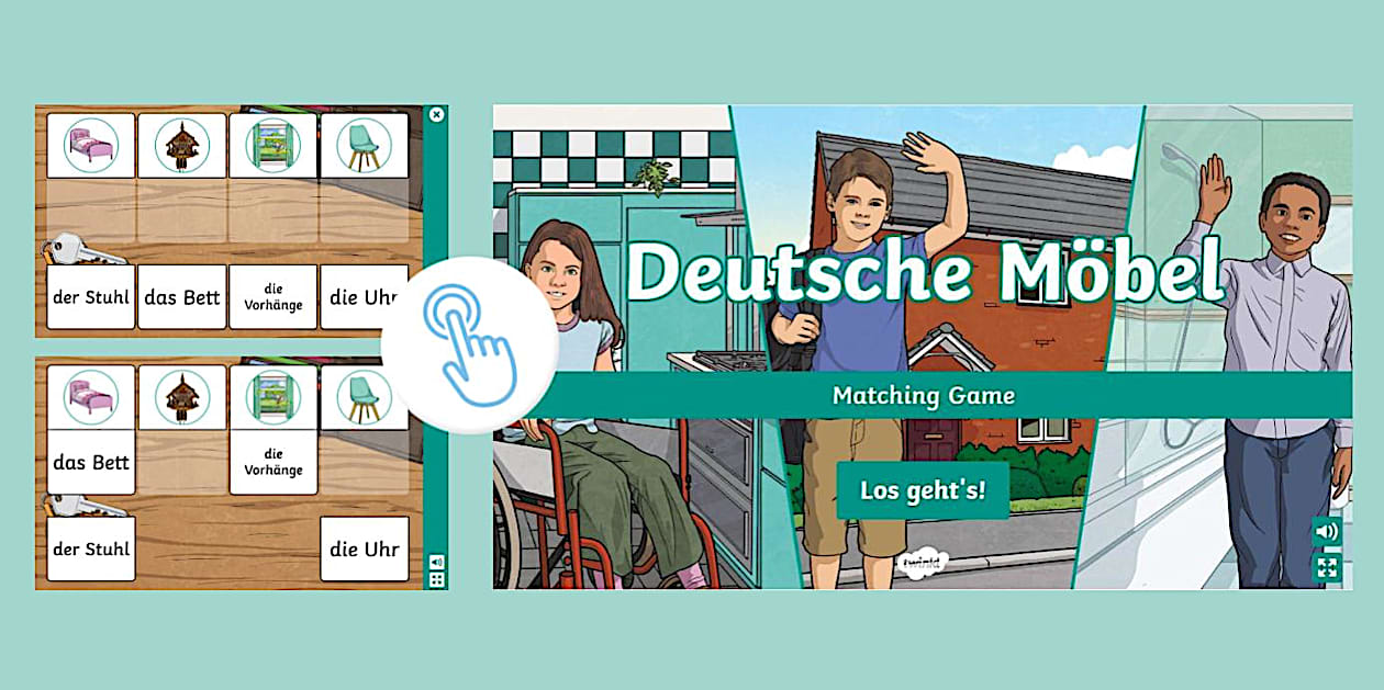 👉 Furniture Game | German Furniture Vocabulary Game | KS2