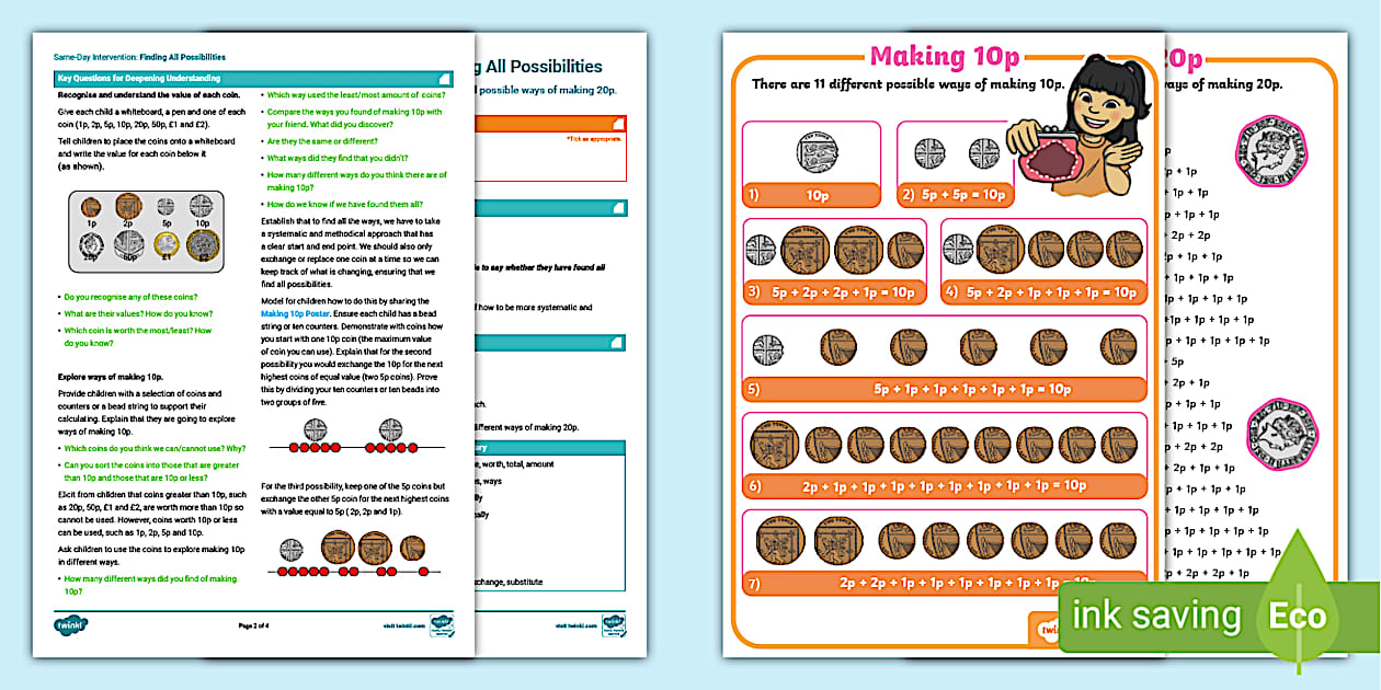 👉 Y2 Maths Same-Day Intervention: Finding All Possibilities