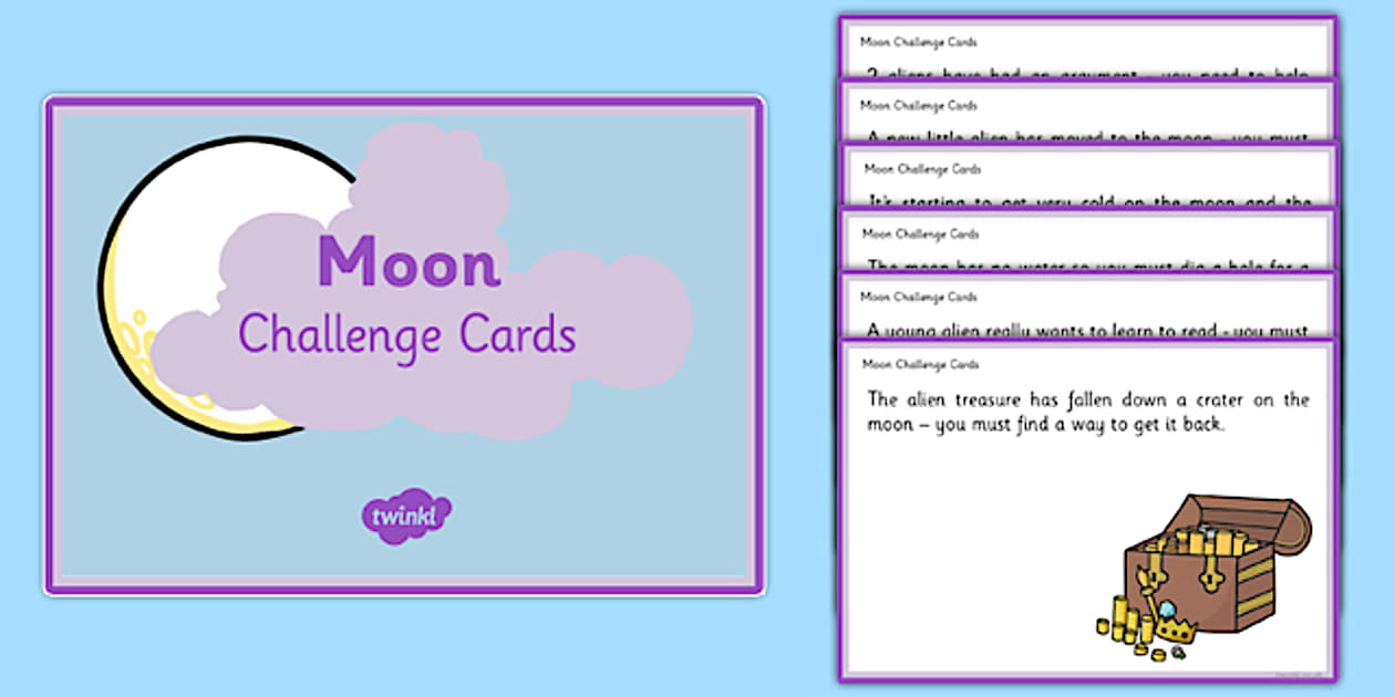 Moon Challenge Cards (teacher made) - Twinkl