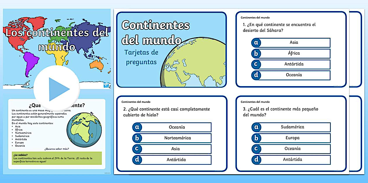 Pack de recursos: Los continentes del mundo - Twinkl