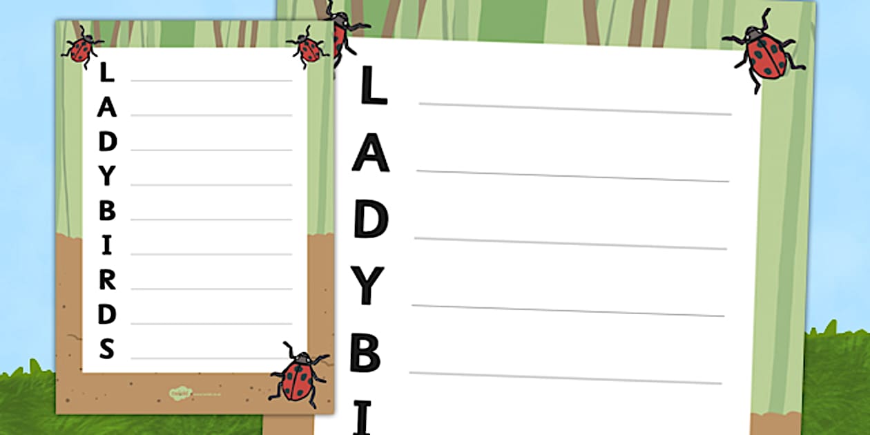 Ladybirds Acrostic Poem (teacher made) - Twinkl