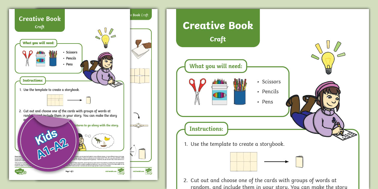 ESL Creative Book [Kids, A1-A2] (Teacher-Made) - Twinkl