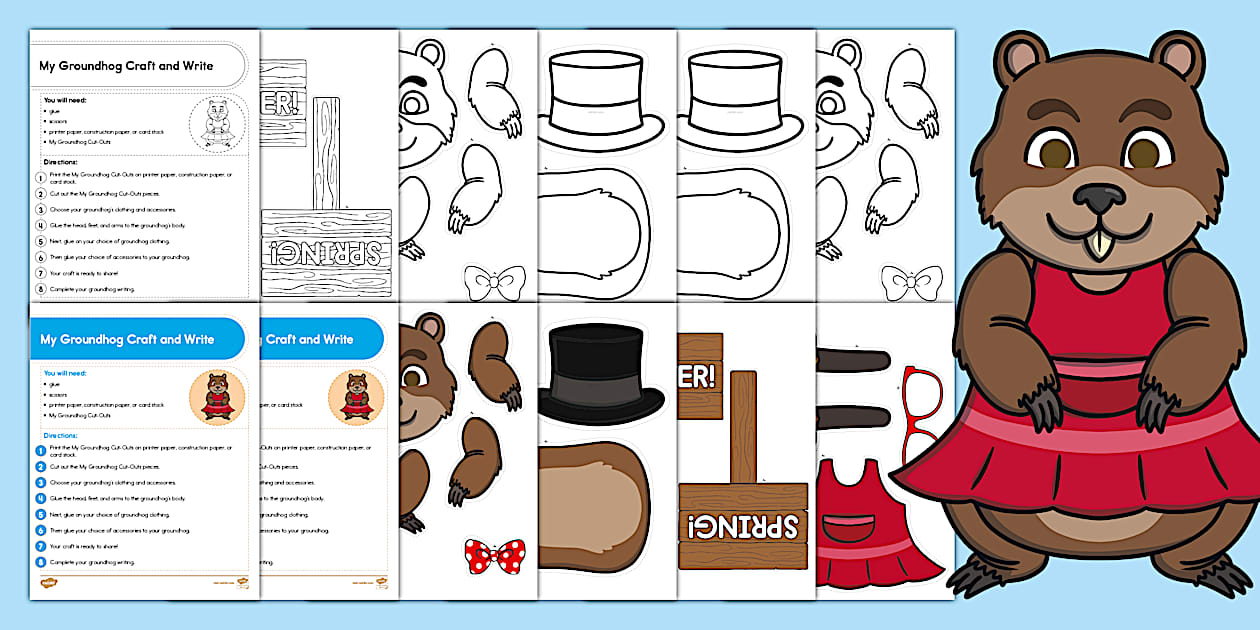 Groundhog Day Craft and Write Activity | K-2 | Twinkl