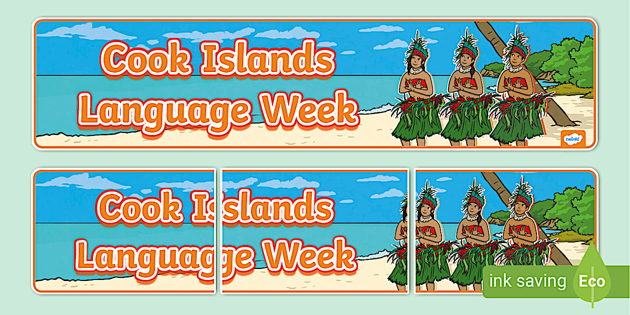 Cook Islands Language Week Display Banner - Twinkl