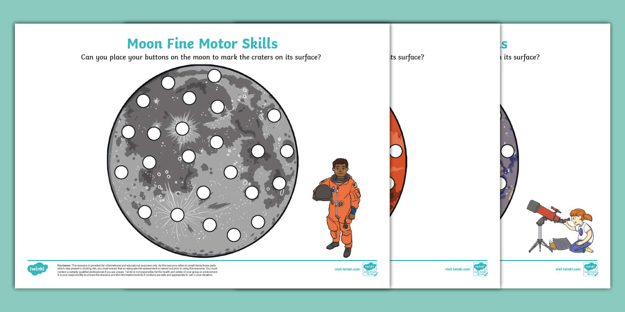 Moon and Planets Fine Motor Skills Activity - Twinkl
