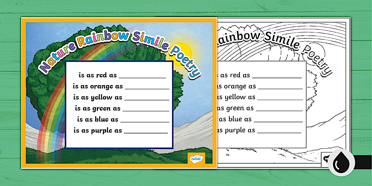 Summer in Canada: Intermediate Rainbow Simile Poetry