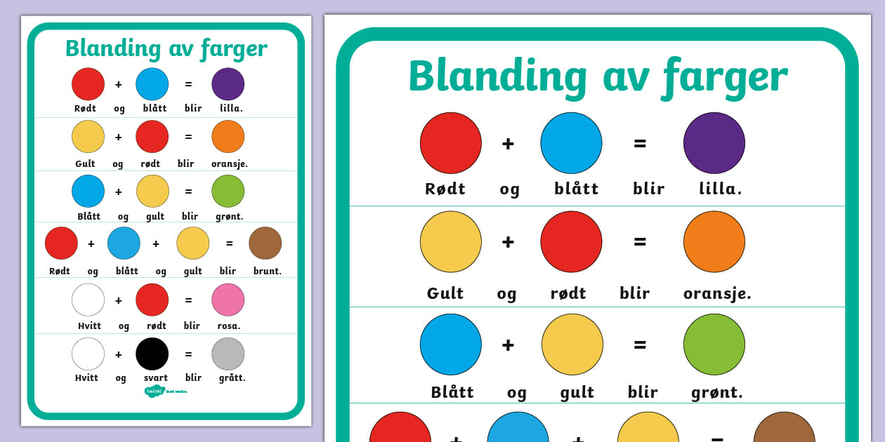 Blanding av farger | Plakat (Hecho por educadores) - Twinkl