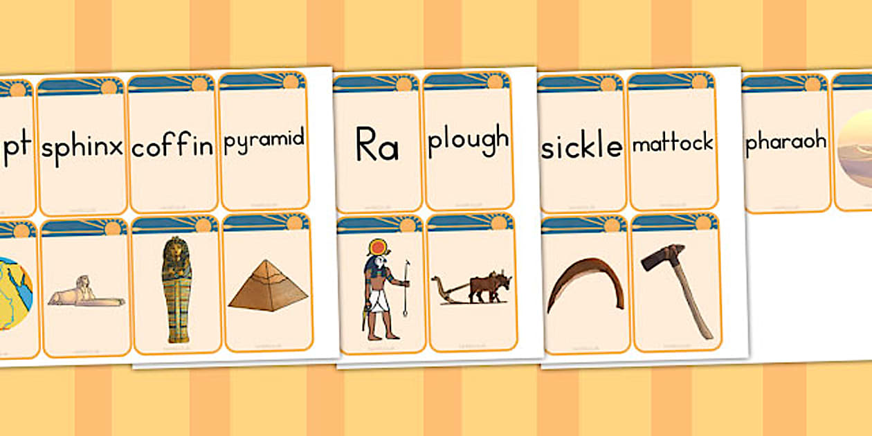 TAS Ancient Egypt Matching Flashcards (teacher made)