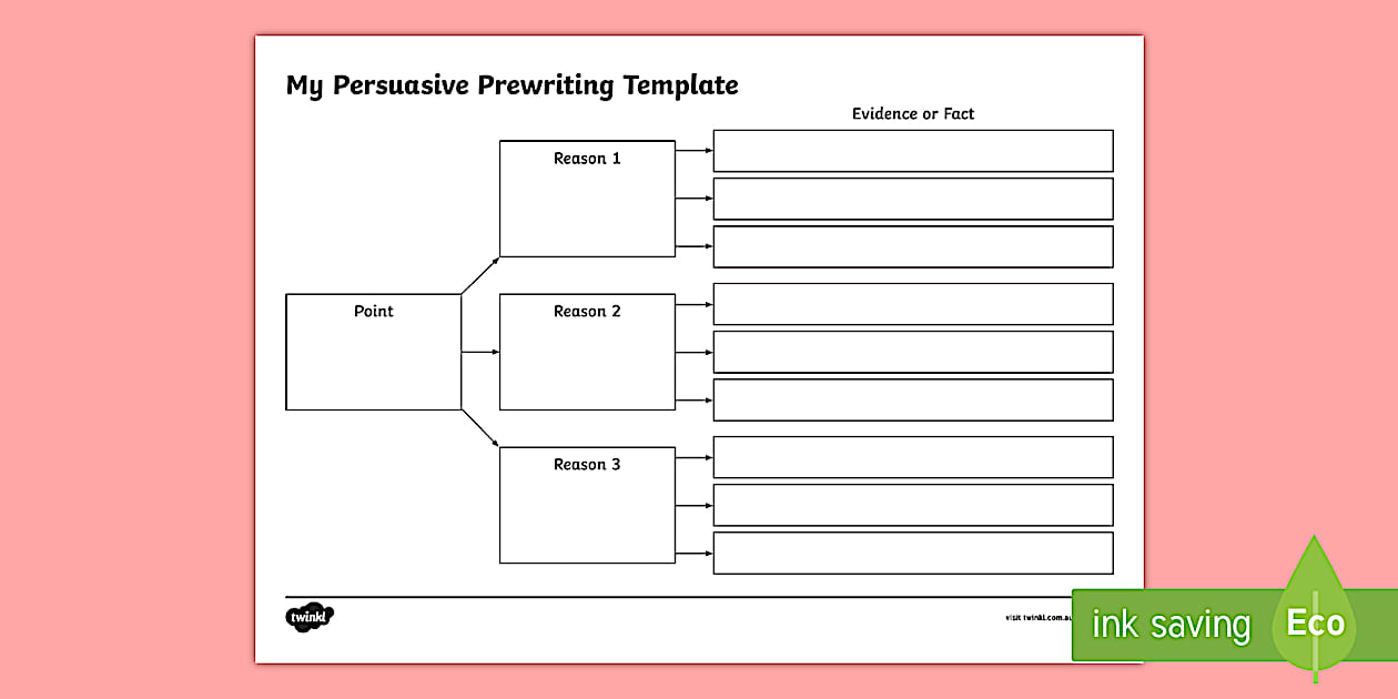 TAS Persuasive Prewriting Structured Writing Template