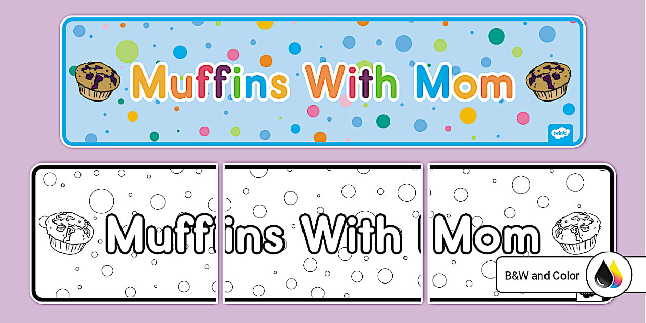 Muffins With Mom Banner (Teacher-Made) - Twinkl