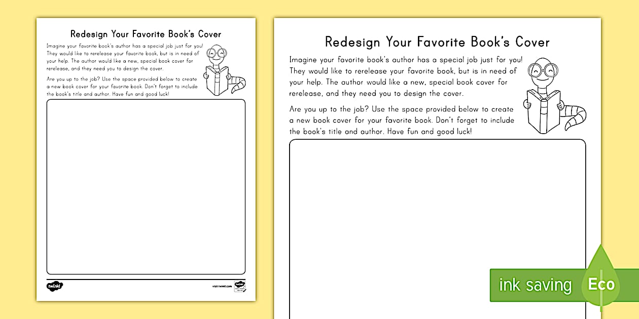 Redesign Your Favorite Book's Cover Activity (Teacher-Made)