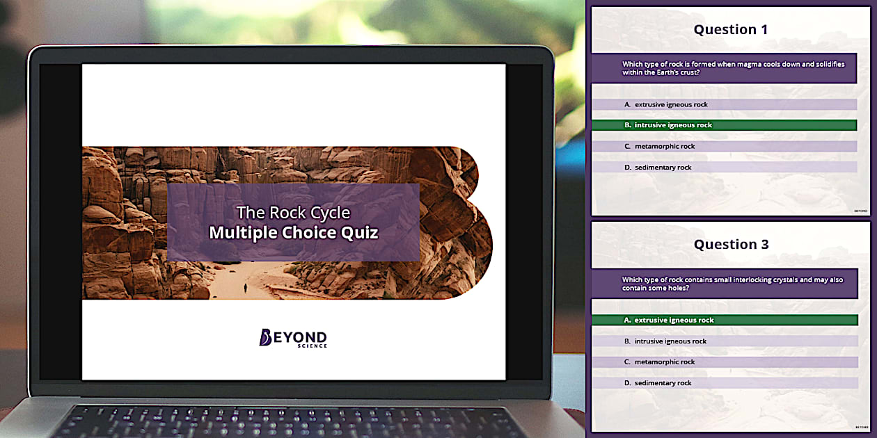 The Rock Cycle Quiz PowerPoint (teacher made) - Twinkl