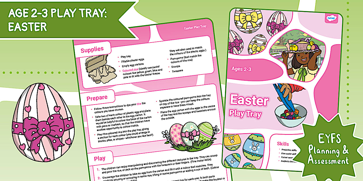 Northern Ireland EYFS Age 2-3 Play Tray: Easter