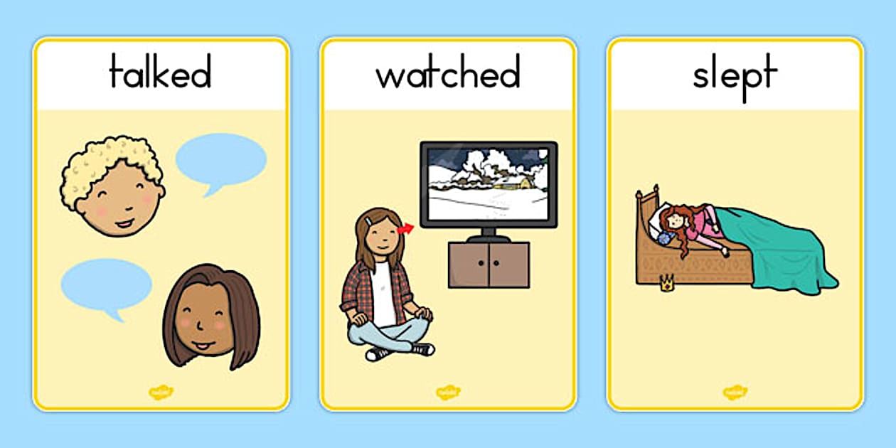 SA Verb Action Posters Past Tense (teacher made) - Twinkl