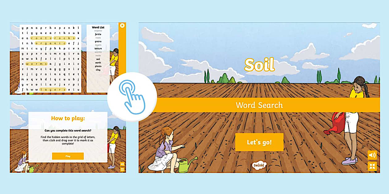 Soil Interactive Word Search ∣ Years 3-6 STEM - Twinkl