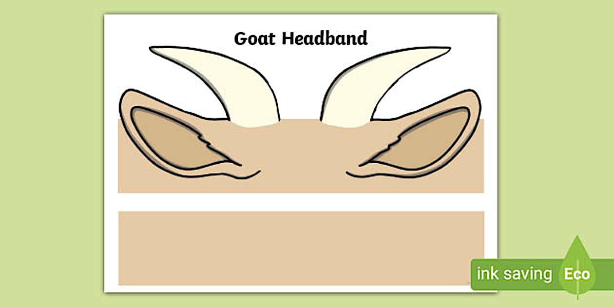 Goat Ears Headband (teacher made) - Twinkl
