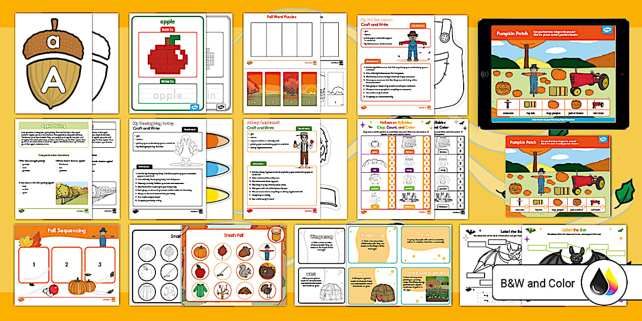 Fall Literacy Pack for PreK-K | PreK Resources | Twinkl USA