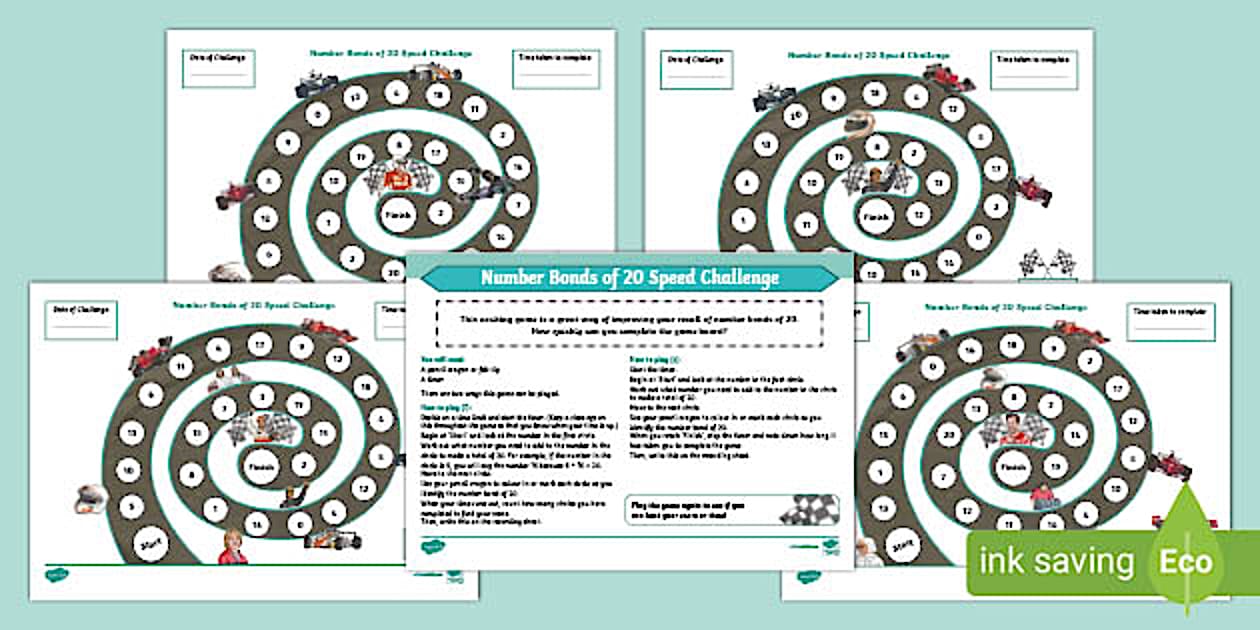 👉 KS2 Maths Number Bonds of 20 Speed Challenge Activity Sheet