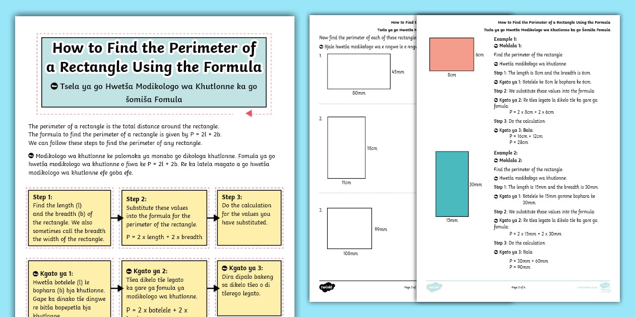 How to Find the Perimeter of a Rectangle Using the Formula: Activity ...
