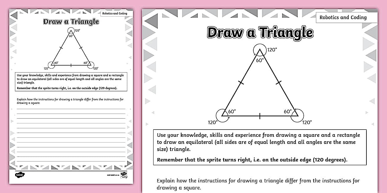 Robotics and Coding – Draw a Triangle - Twinkl