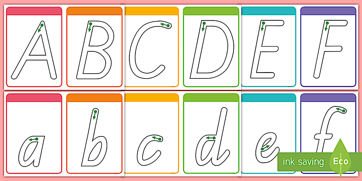 Printable Block Letters Template - EYLF (teacher made)