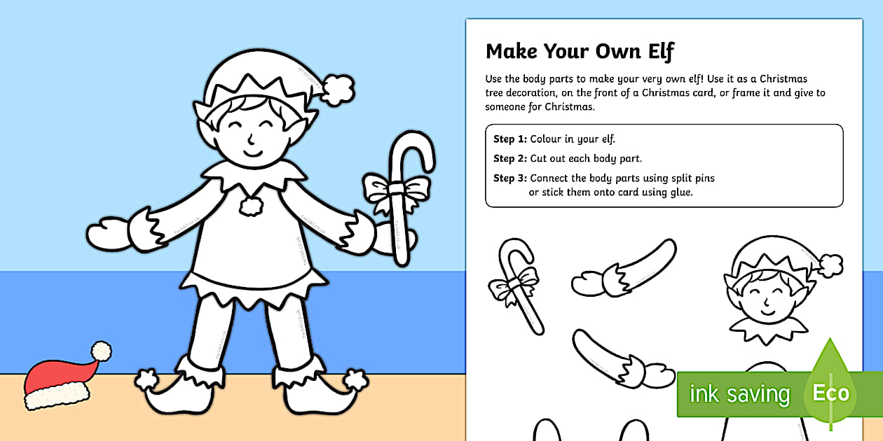 SA Make Your Own Elf Craft (teacher made) - Twinkl