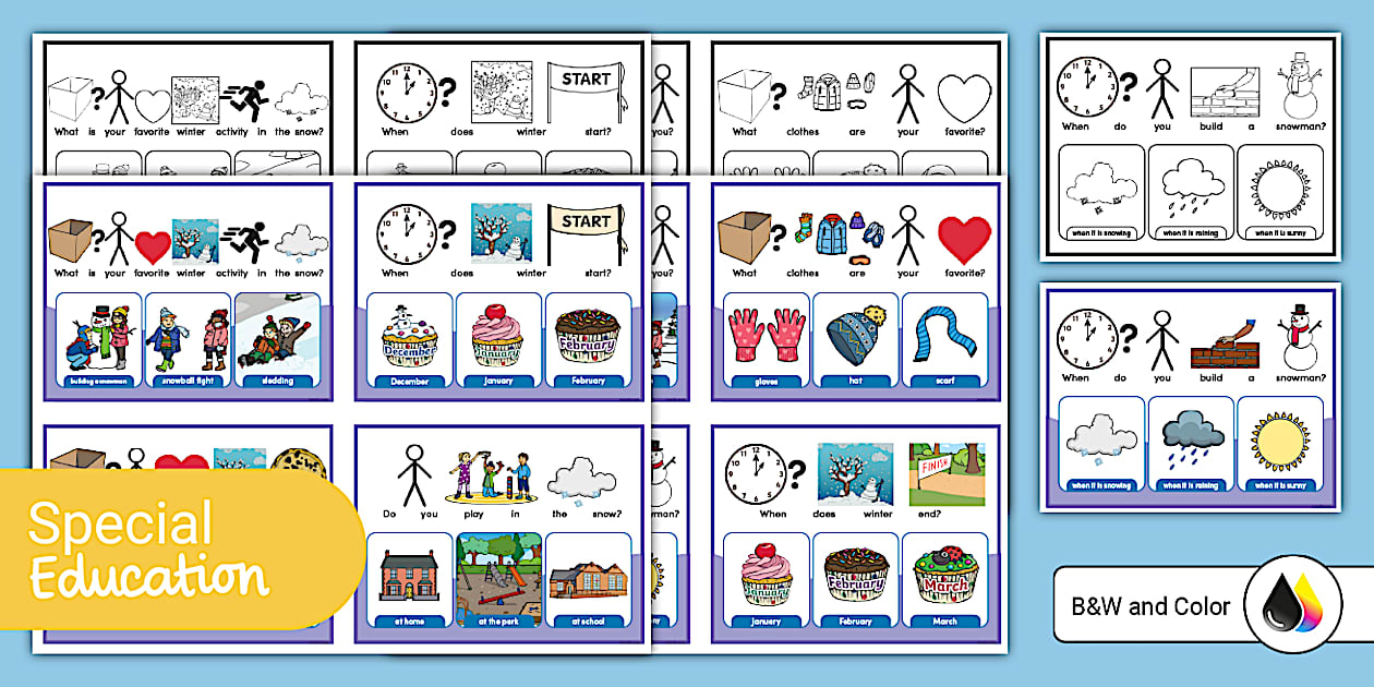Special Education Picture Symbols | Comprehension Cards