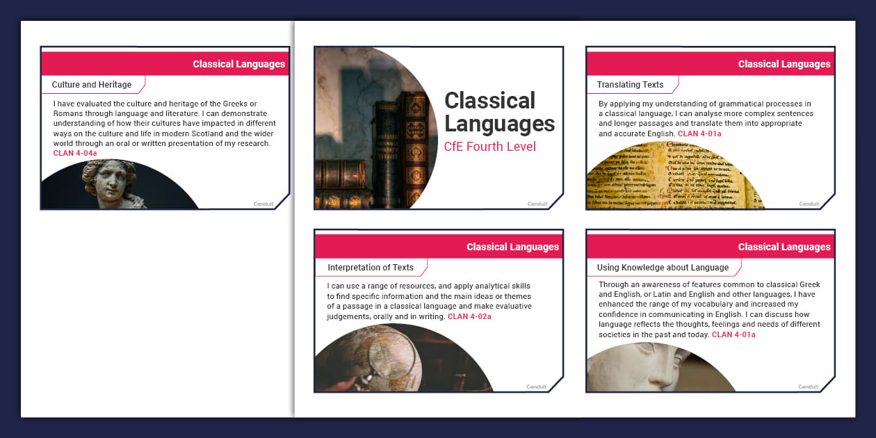 CfE Fourth Level Classical Languages Experiences and Outcomes Display ...