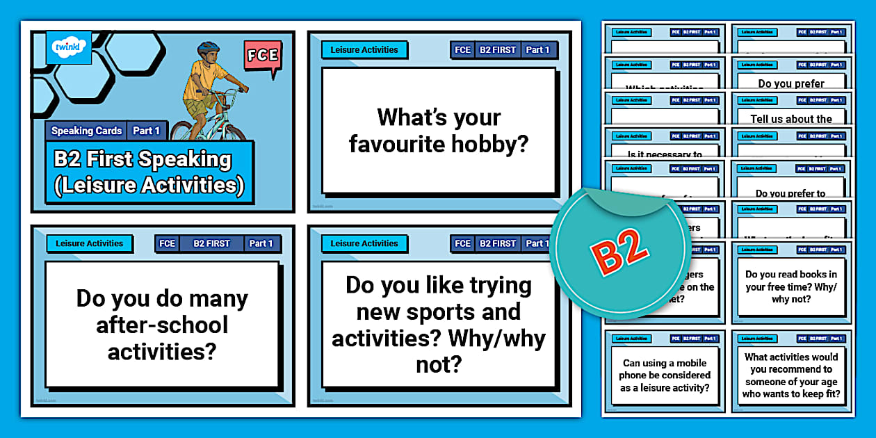 Twinkl ESL B2 First Speaking Cards (teacher made) - Twinkl