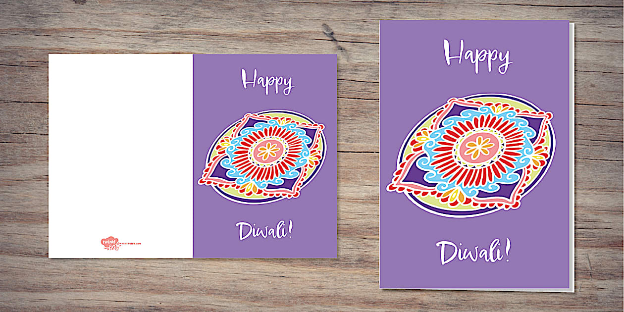 Bright Rangoli Diwali Card | Twinkl Party - Twinkl