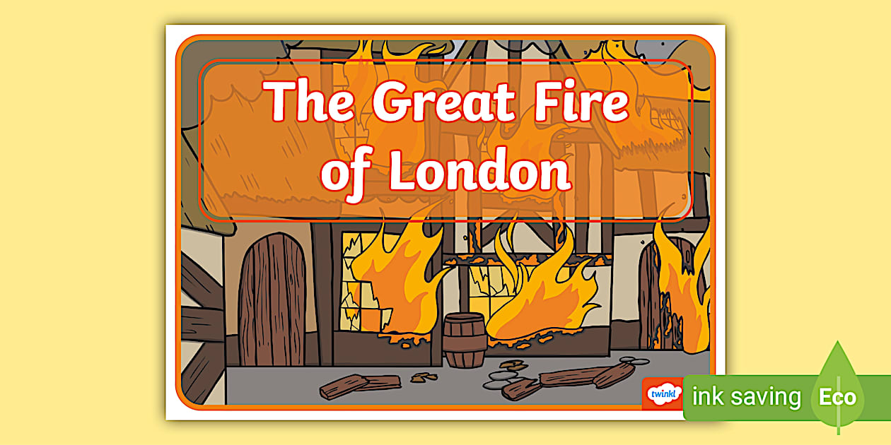 Editable The Great Fire of London A4 Display Poster - Twinkl