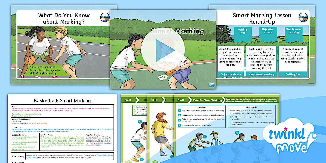 Marking in Basketball - Man-to Man - Year 5 PE Lesson - KS2