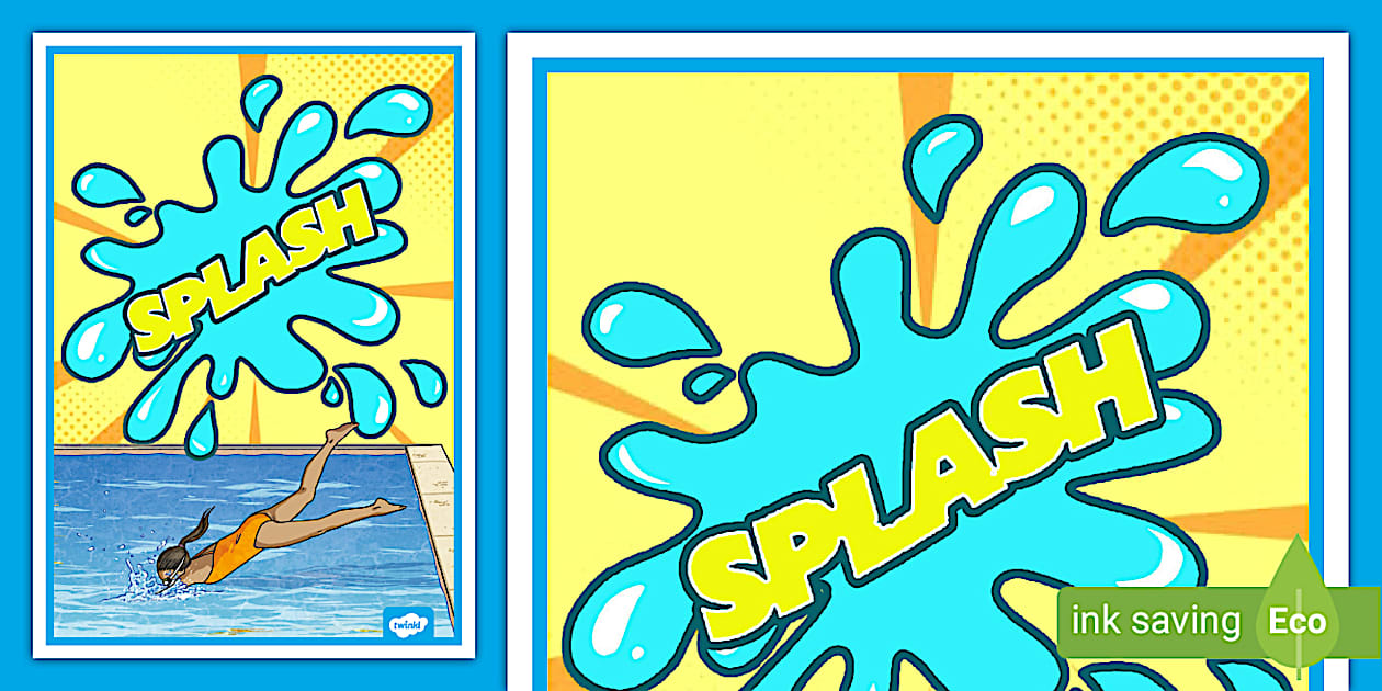 Swimming Pool Pop Art Display Poster (teacher made) - Twinkl