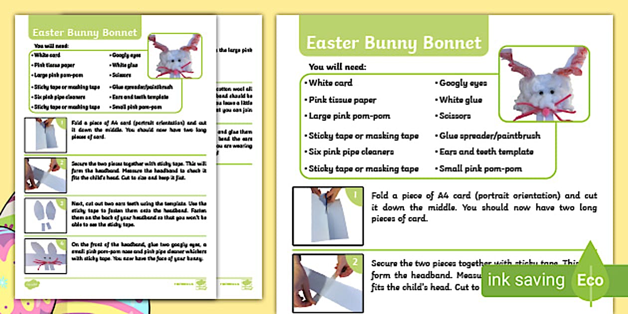 How to Make An Easter Bunny Bonnet - Craft Instructions