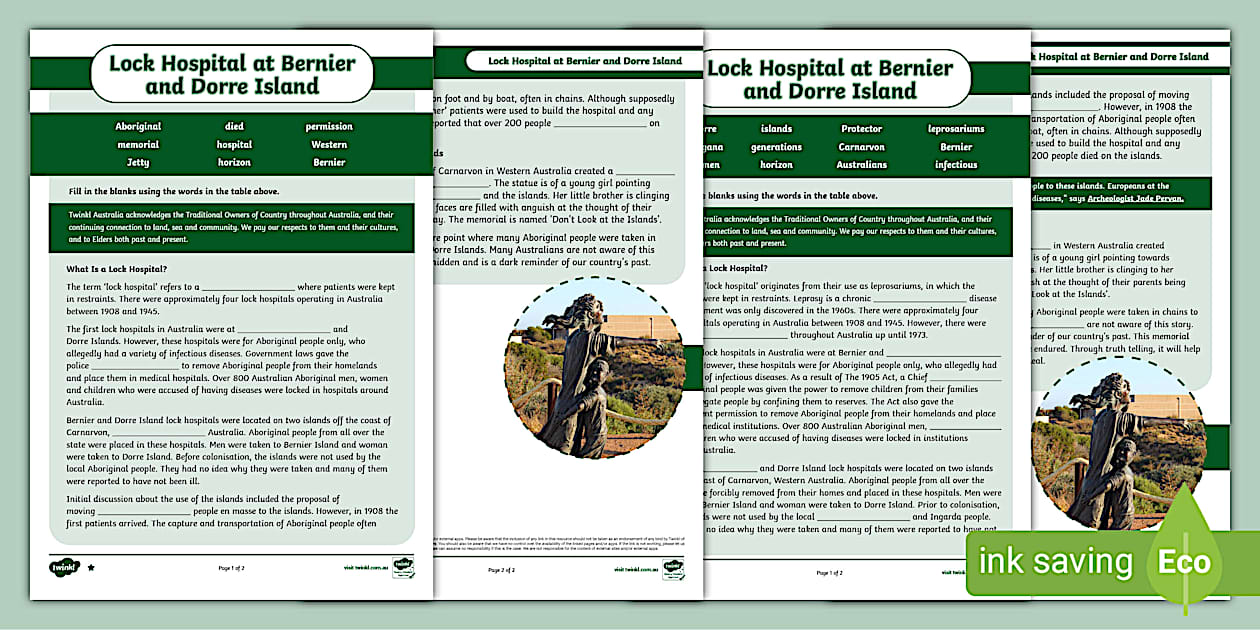 Lock Hospital Differentiated Cloze Activity - Twinkl