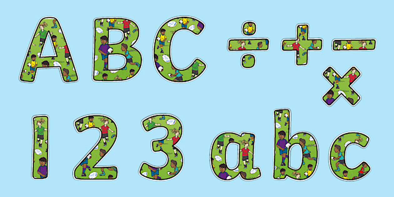 Rugby Themed Display Lettering (Teacher-Made) - Twinkl