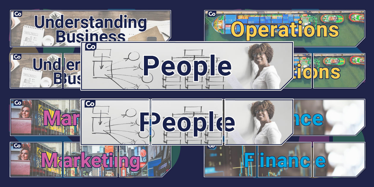 Business Topics Display Banners (professor feito) - Twinkl