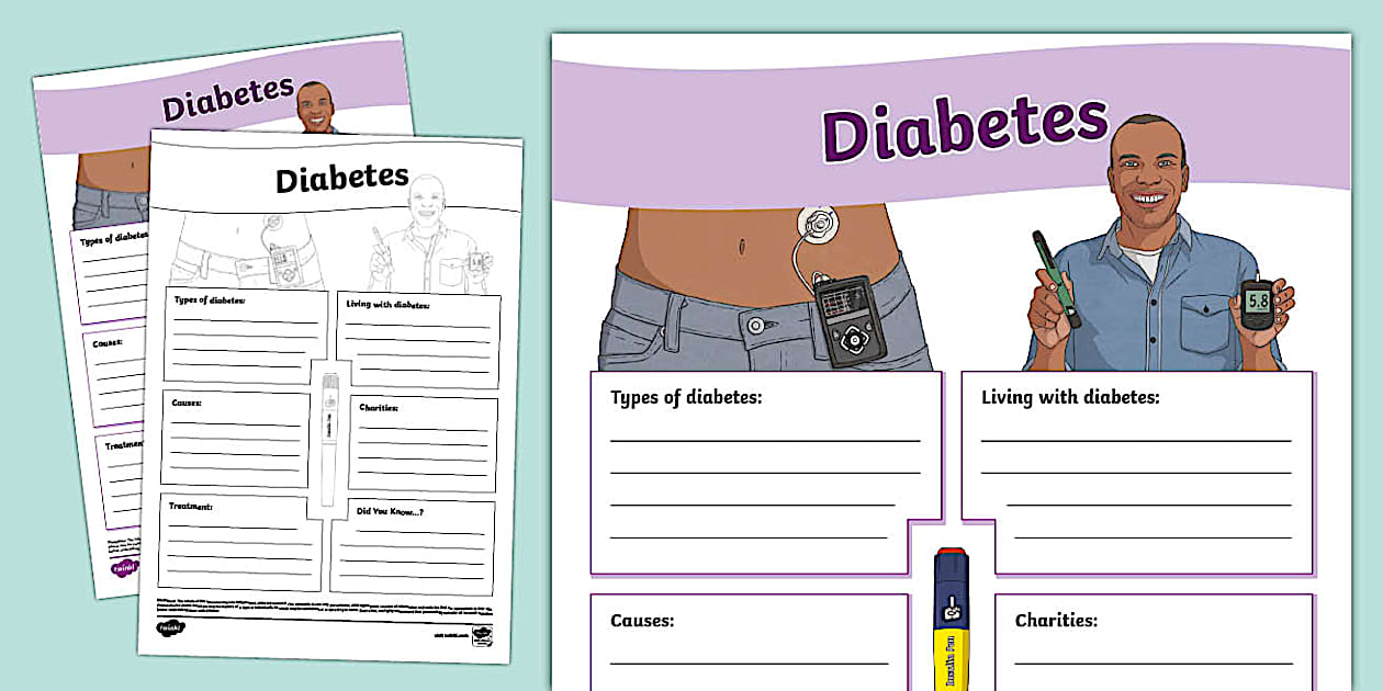 Diabetes Awareness Fact File Template (teacher made)
