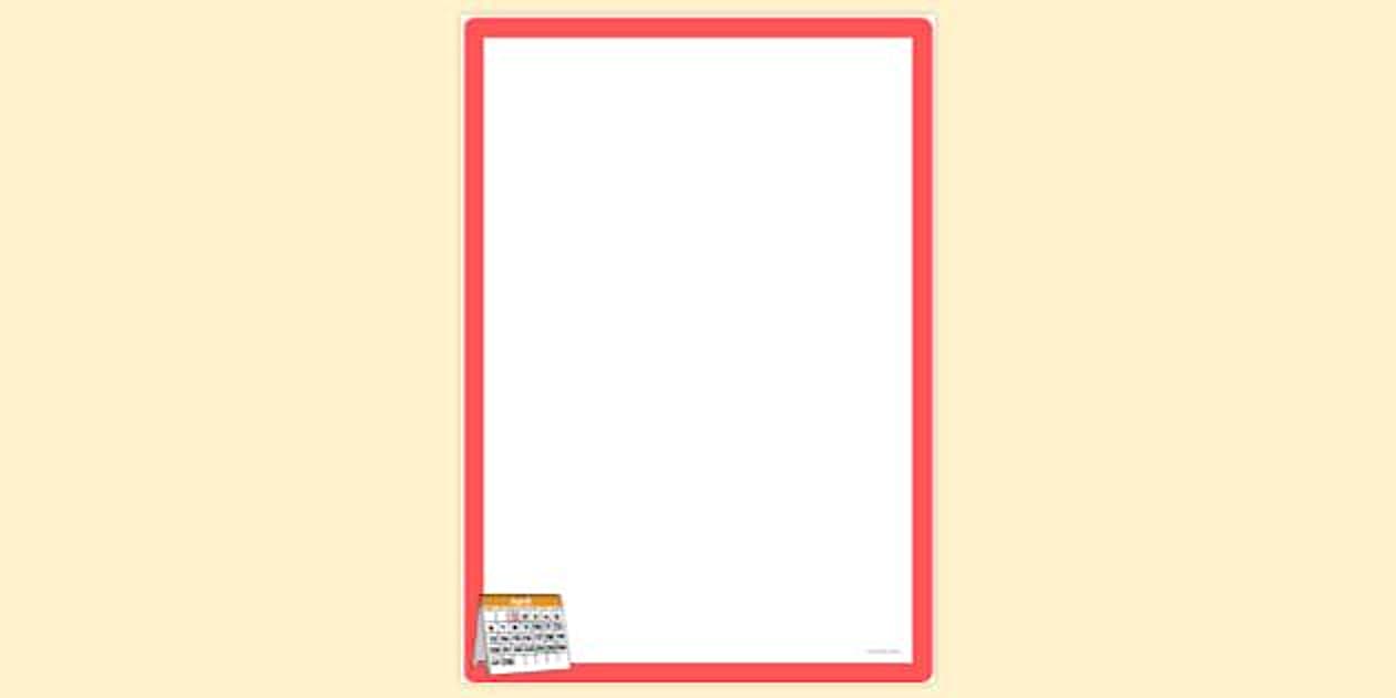 April Page Border | Page Borders | Twinkl (teacher made)