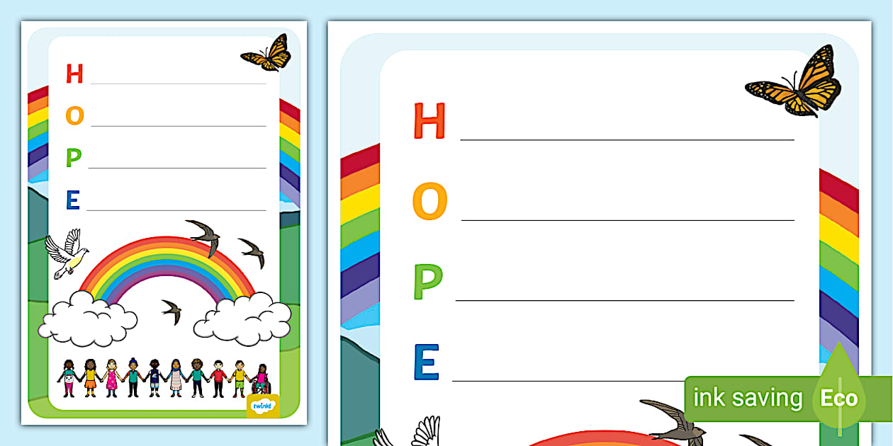 Hope Acrostic Poem Template
