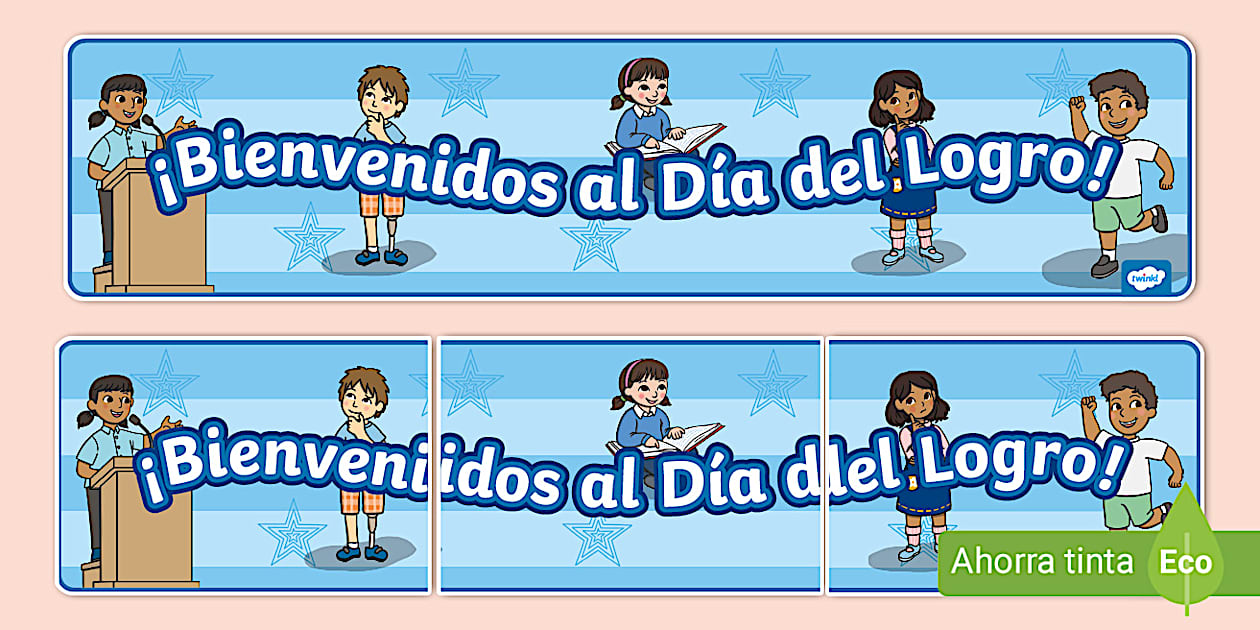 Banner: Bienvenidos al Día del Logro | Twinkl Perú