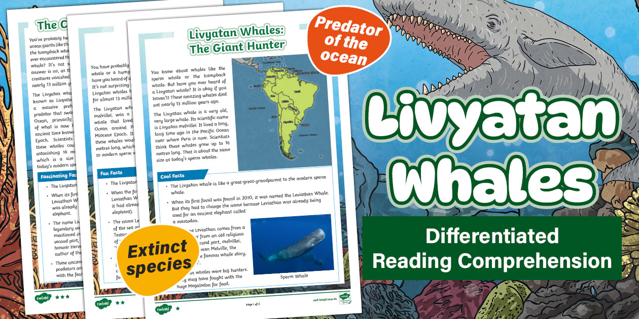 Livyatan Whales Differentiated Reading Comprehension