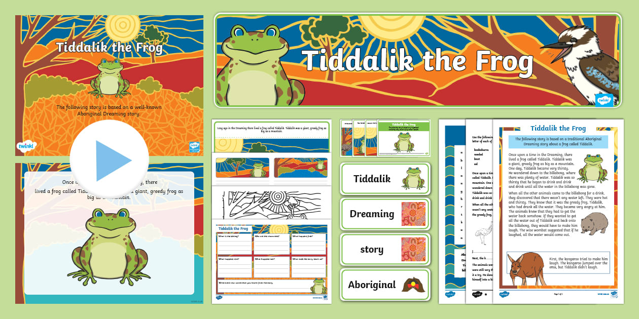 Tiddalik the Frog Activity Pack Aboriginal Dreaming Story