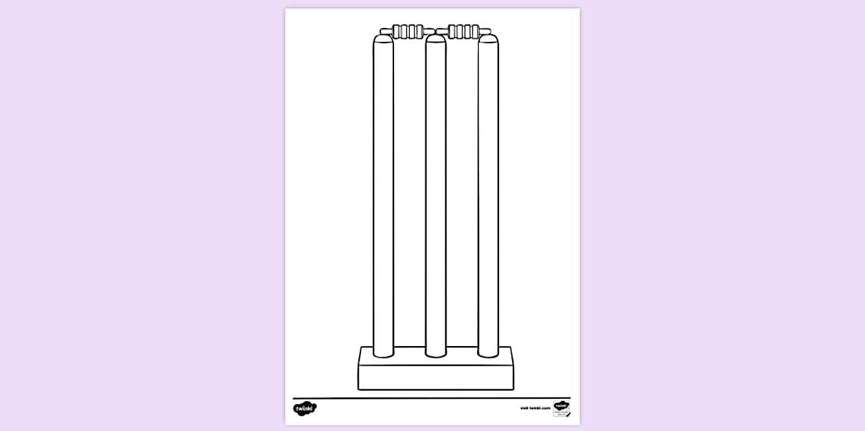 Wicket Colouring | Colouring Sheet (teacher made) - Twinkl