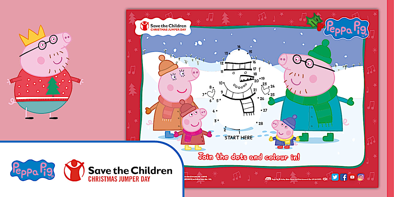 FREE! - Peppa Pig Christmas Join the Dots Activity - Twinkl